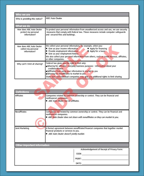 FTC Privacy Notice – ADR of Oklahoma